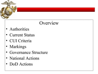 CUI briefing II | PPT