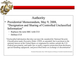 CUI briefing II | PPT