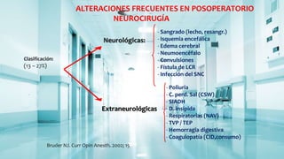 Cuidado post operatorio al paciente neuro quirurgico | PPTX