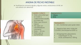 Cuidados intensivos para la angina de pecho | PPTX
