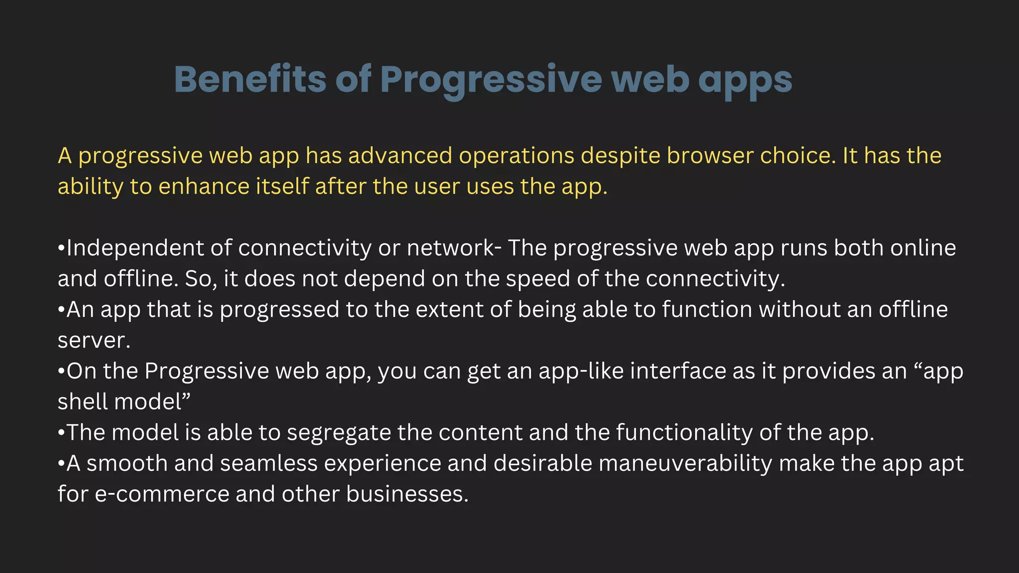 progressive web applications | PPT