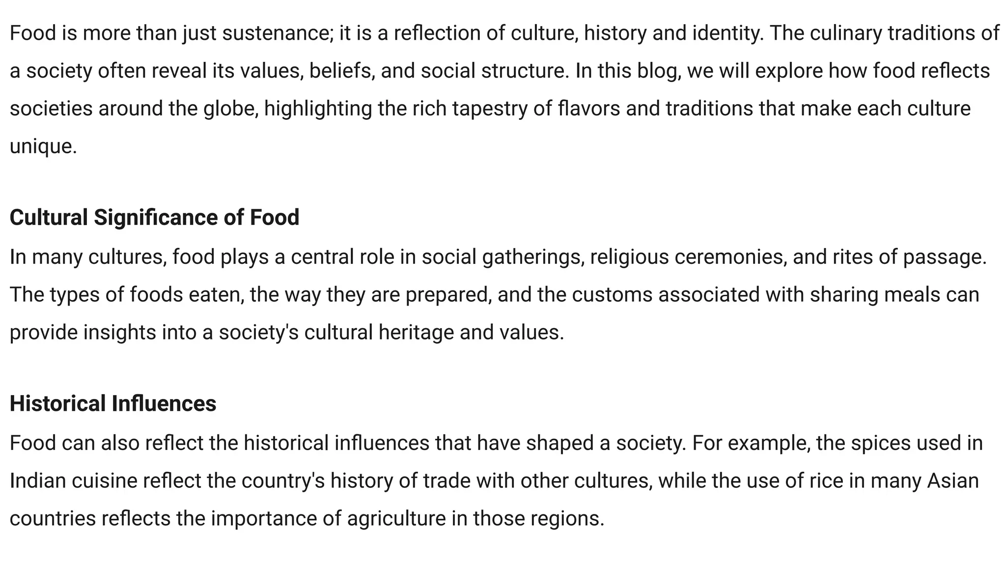 Cuisine and Culture: How Food Reflects Societies Around the Globe | PDF
