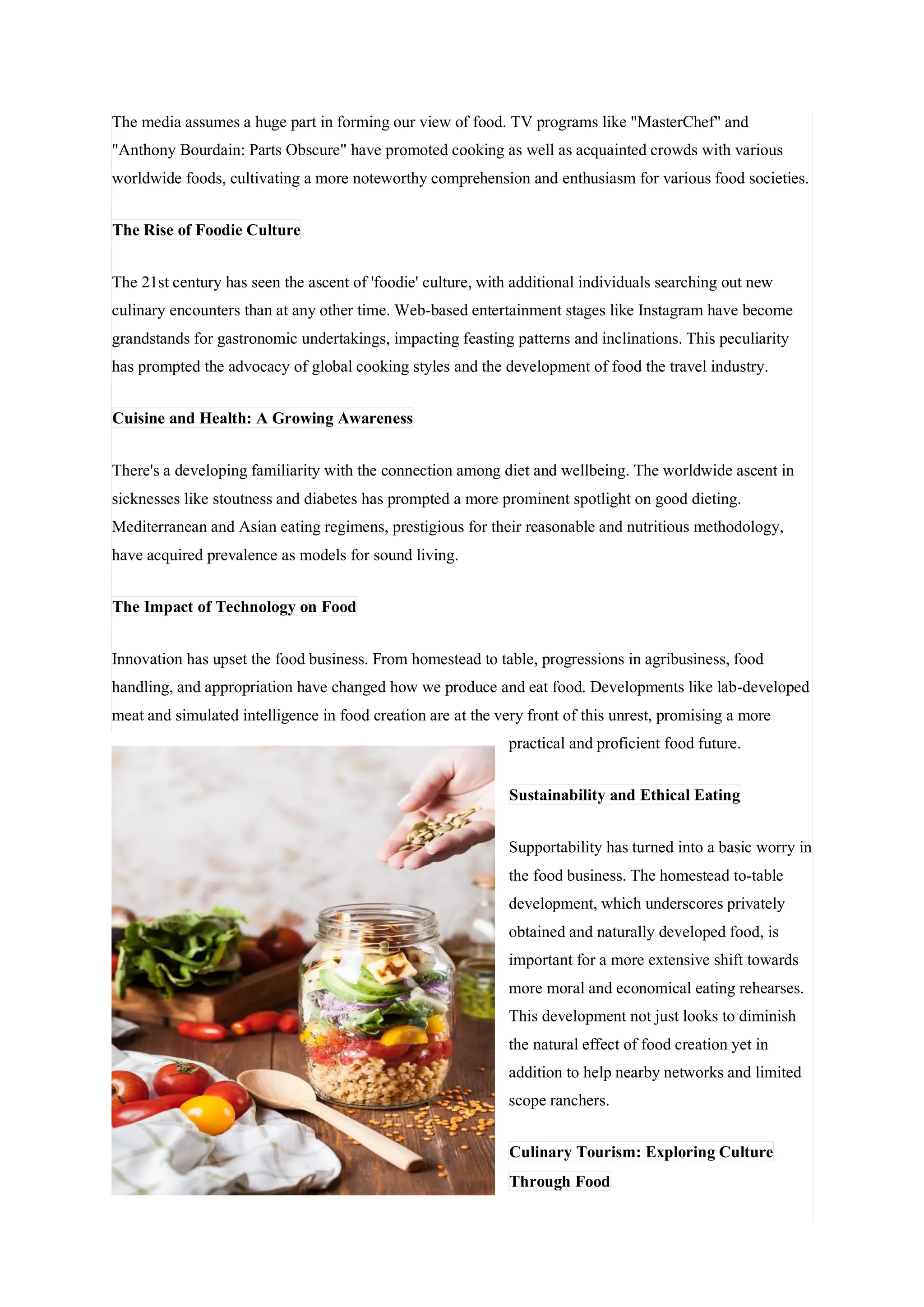 Cuisine Connections: How Food Became My Homing Device | PDF