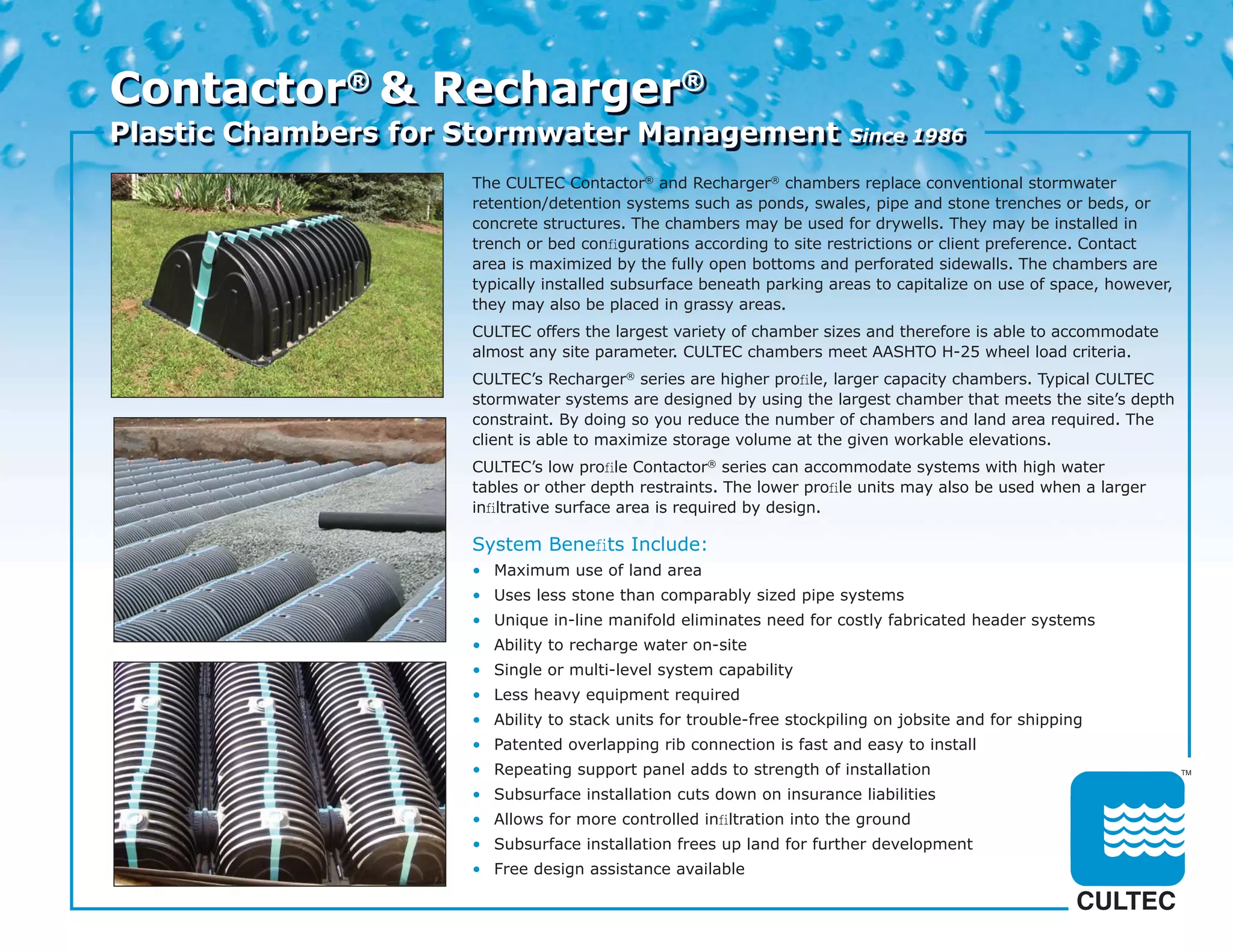 Contactor & Recharger Plastic Chambers for Stormwater Management ...