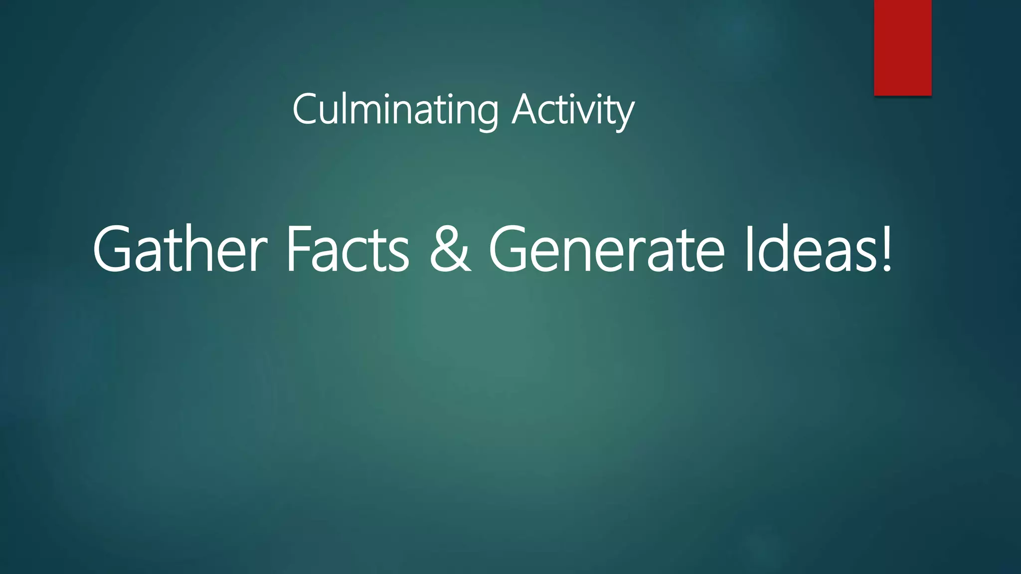 Culminating Activity | PPTX