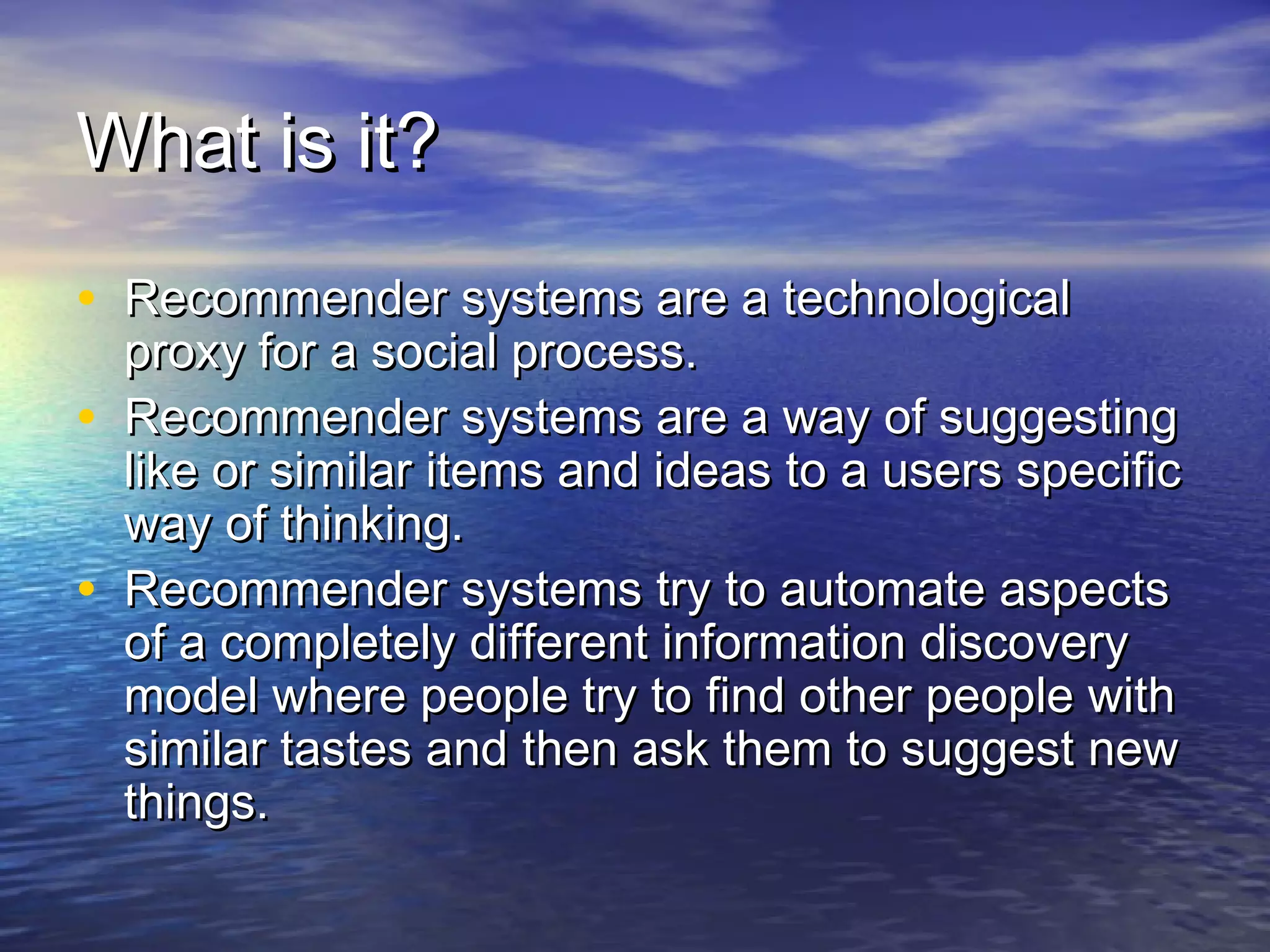 Culbert recommender systems | PPT