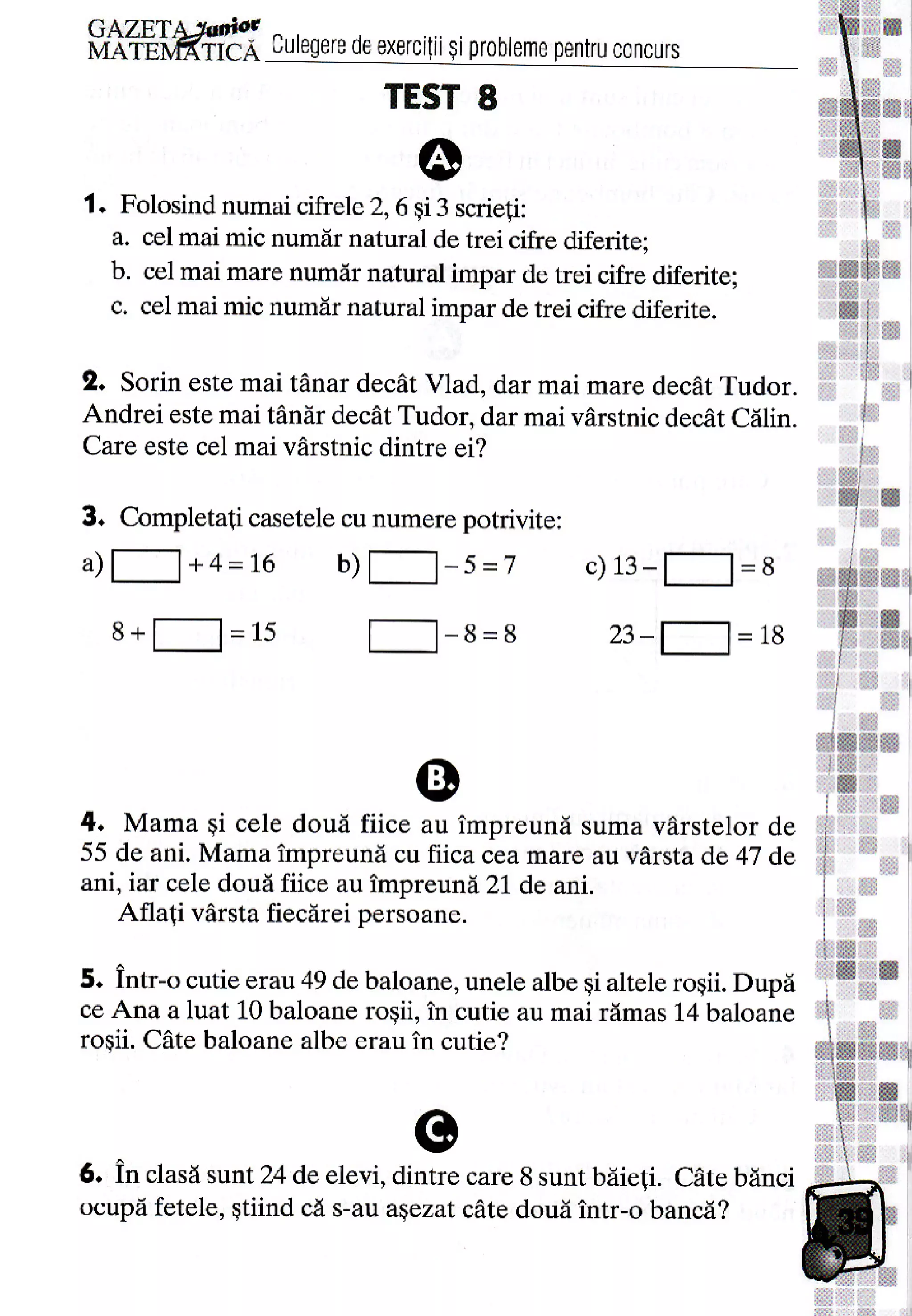 Culegere-gazeta-matematica-junior-clasele-pregatitoare-1-2-ed-dph | PDF