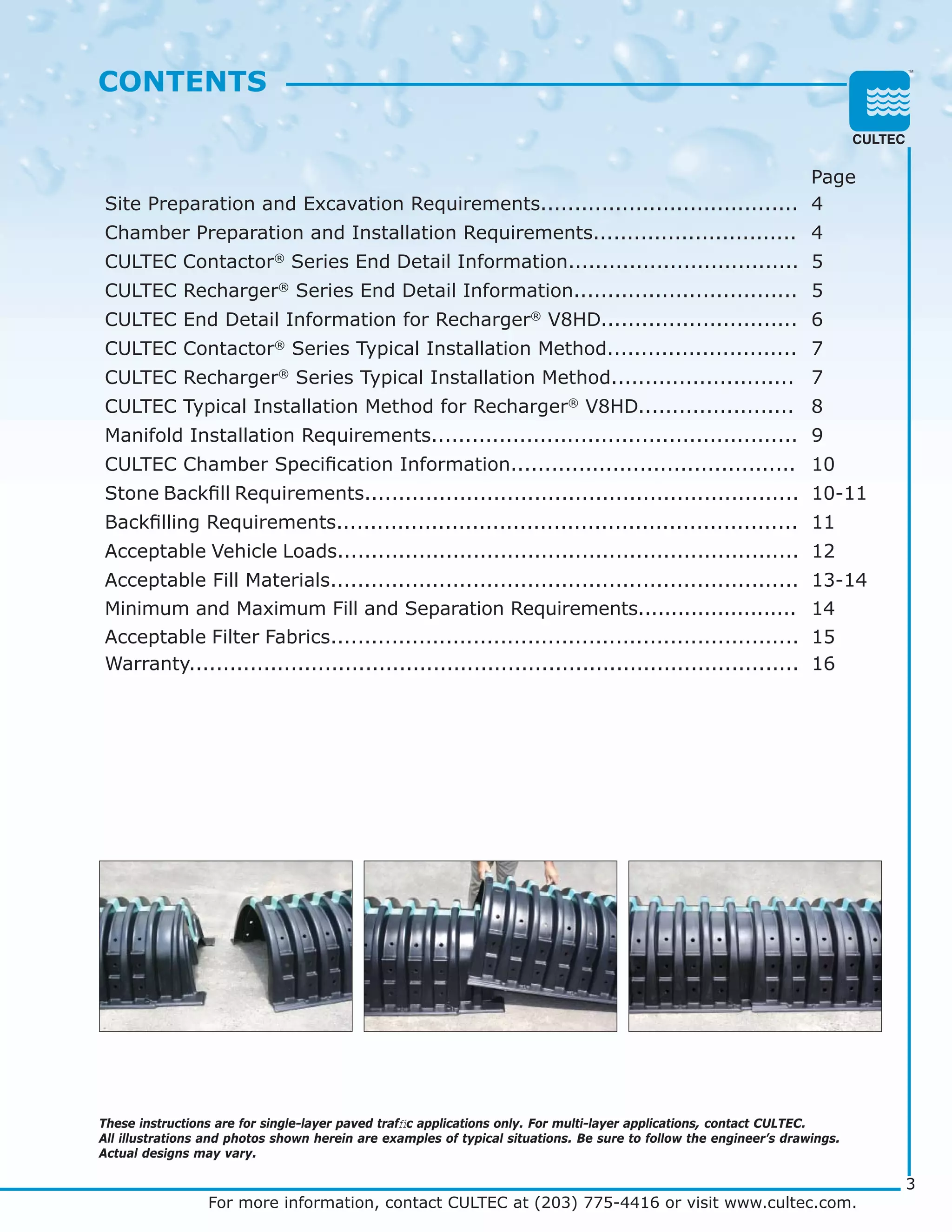 Installation Instructions for CULTEC Stormwater Management Systems | PDF