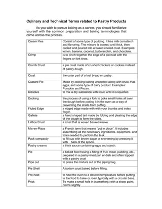 Culinary and Technical Terms related to Pastry Products.docx
