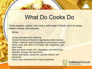 Career Outlooks for Cooks | PPT