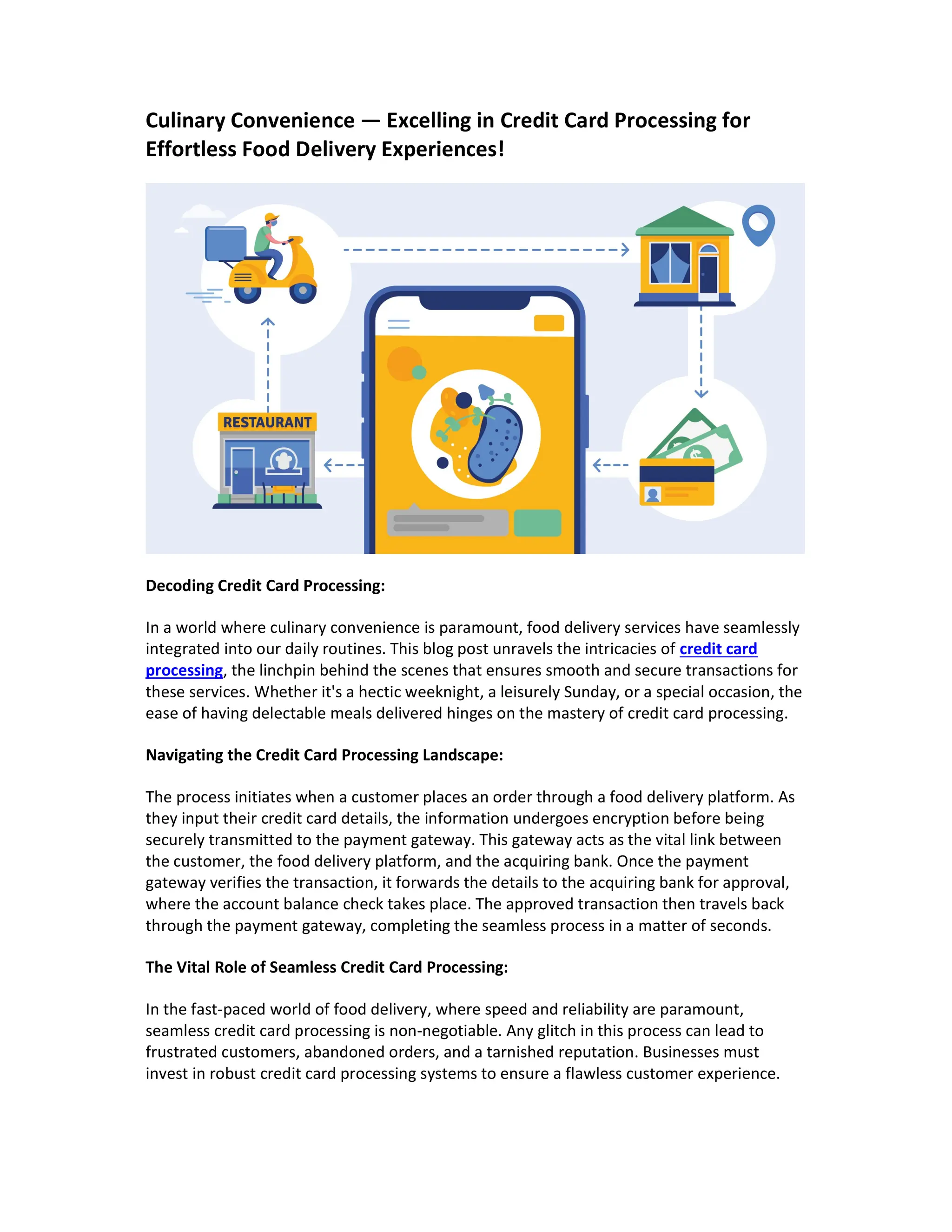 Culinary Convenience — Excelling in Credit Card Processing for ...