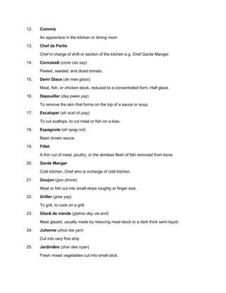 Culinary glossary | PDF