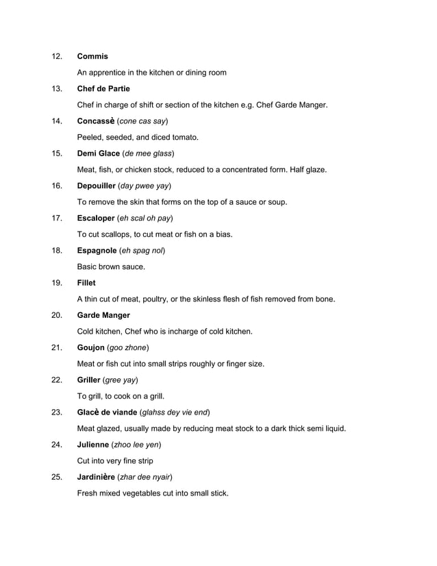 Culinary glossary | PDF