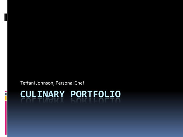 Culinary Portfolio | PPT