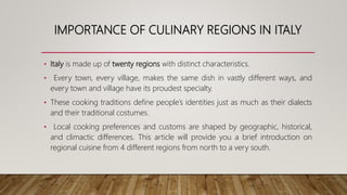 Culinary regions of italy | PPTX