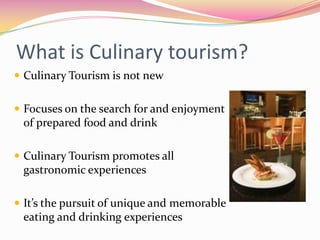 Culinary tourism | PDF