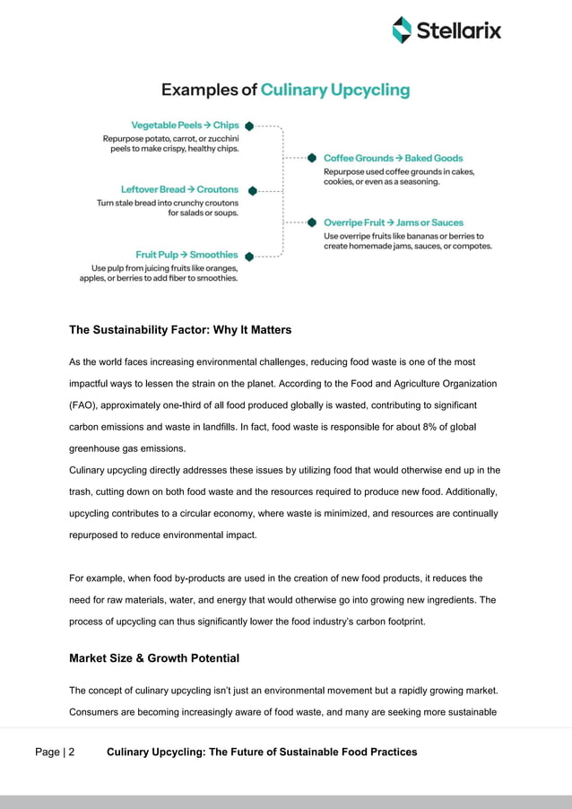 Culinary Upcycling The Future of Sustainable Food Practices | PDF