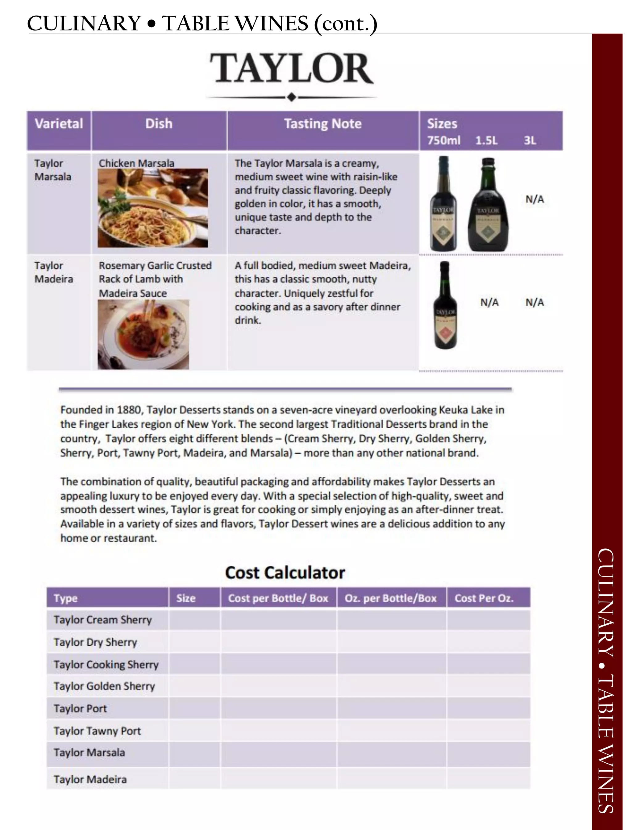 Culinary Wines - Constellation Portfolio | PDF