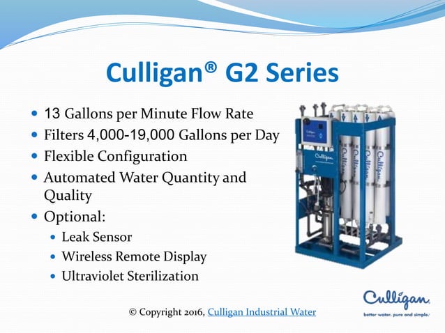 Culligan Reverse Osmosis System Comparison | PPT