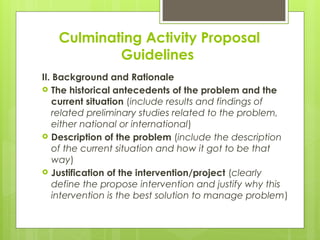 Culminating Activity week 3- Writing a Concept on the Prepared Plan and ...