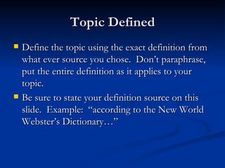 Culminating Power Point Example | PPT