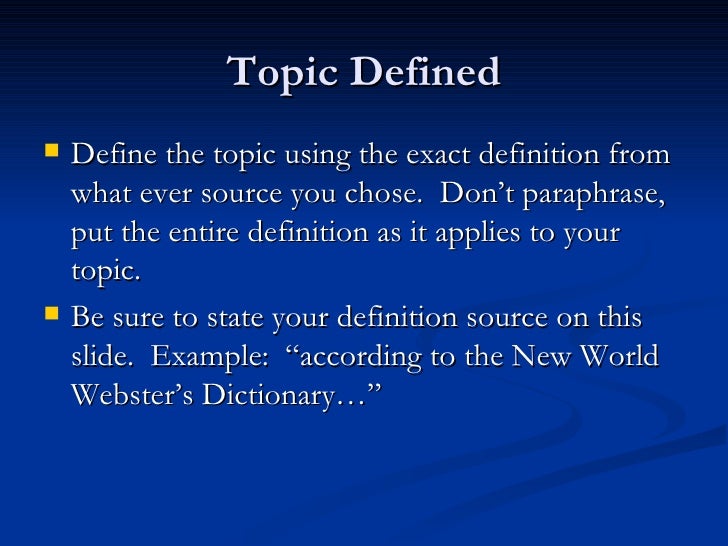 Culminating Power Point Example