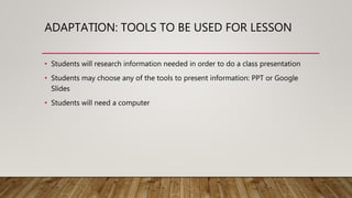 Culminating project | PPTX