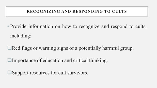 Cult.pptx | Christianity | Religion & Spirituality