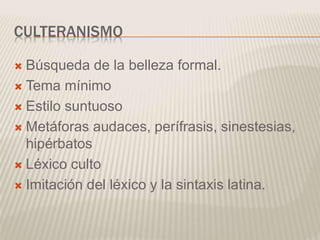 Culteranismo y conceptismo | PPTX
