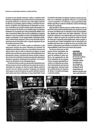 Cultivar la creatividad colectiva- El sello de pixar | PDF