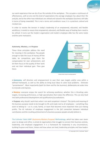 Cultivate Talent AMP Brochure | PDF