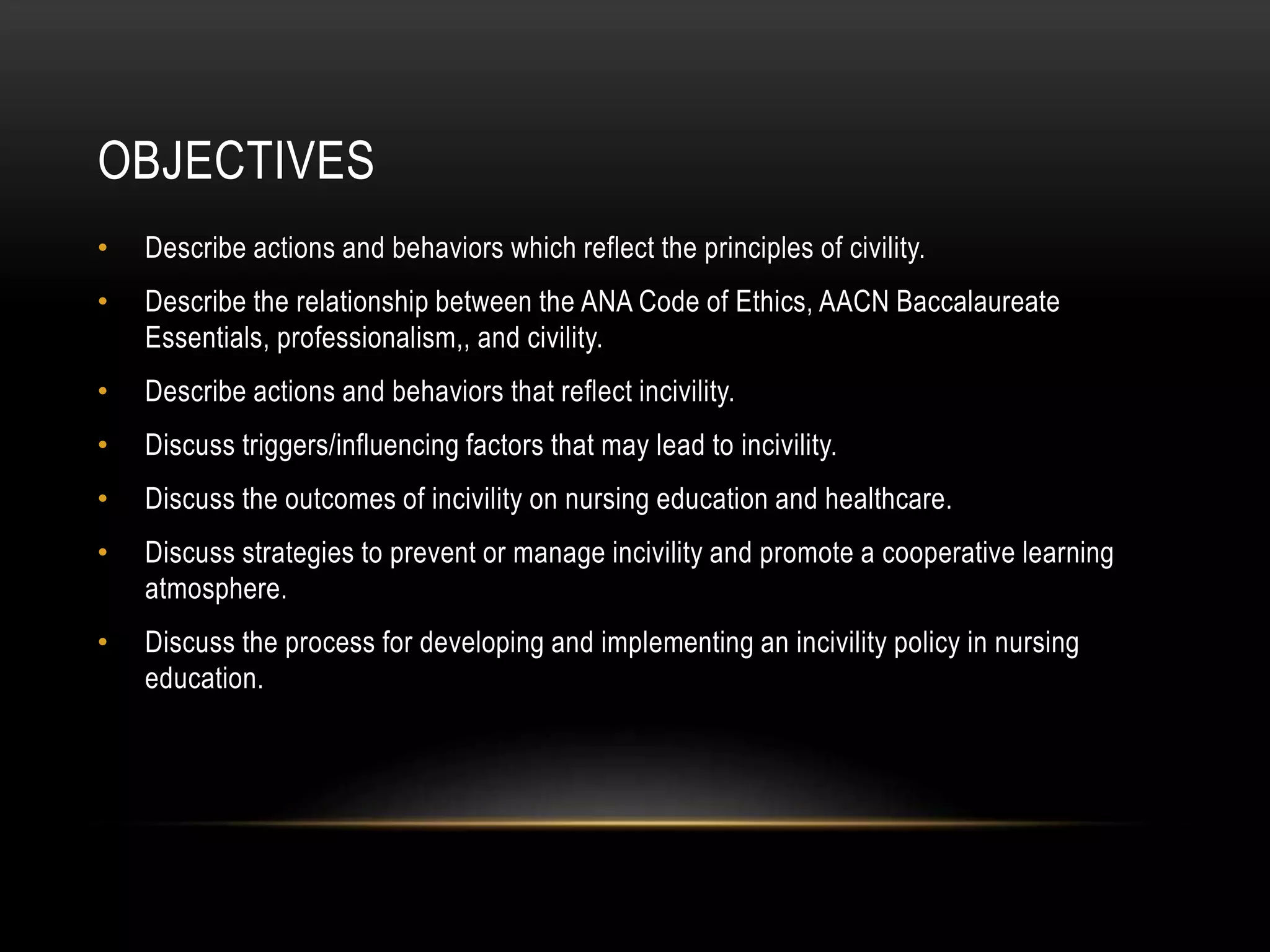 Cultivating civility in the learning environment | PPTX