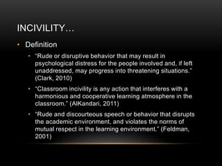Cultivating civility in the learning environment (1) | PPTX