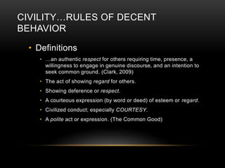 Cultivating civility in the learning environment (1) | PPTX