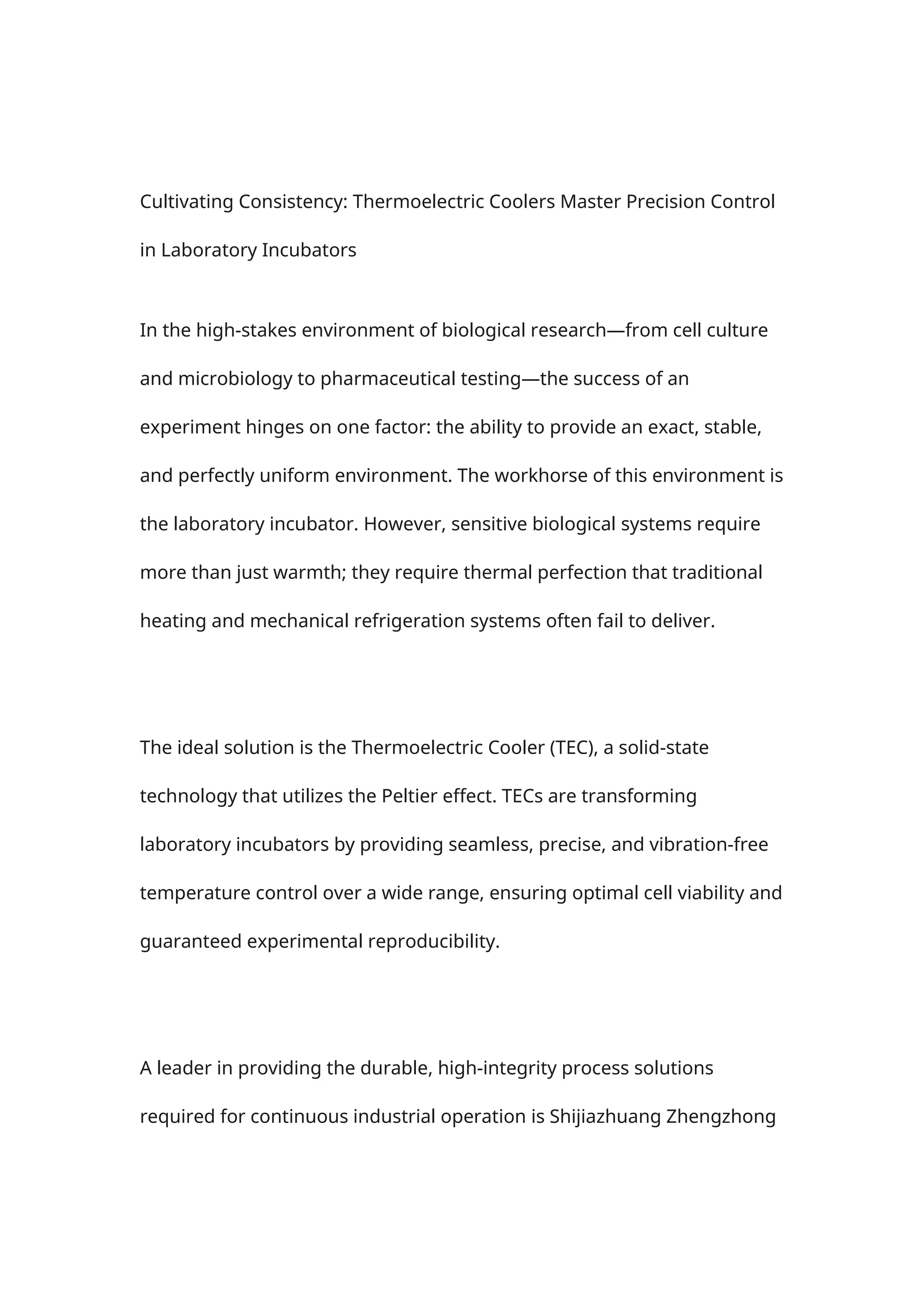 Cultivating Consistency Thermoelectric Coolers Master Precision Control ...