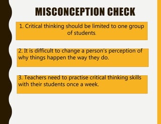 Cultivating Critical Thinking in Classroom | PPTX