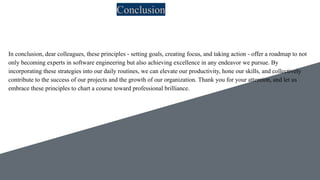 Cultivating Excellence: Strategies for Peak Productivity and ...