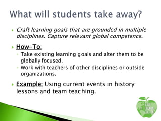 Cultivating the Global Competencies in Your Classroom: Tools and ...