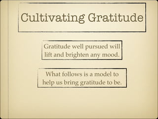 Cultivating Gratitude | PDF