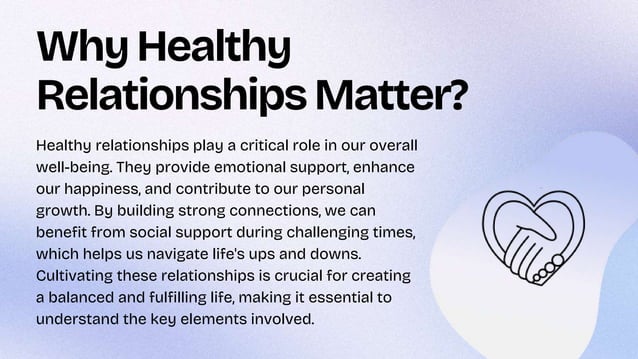 Cultivating Healthy Relationships Marta Loveguard | PPT