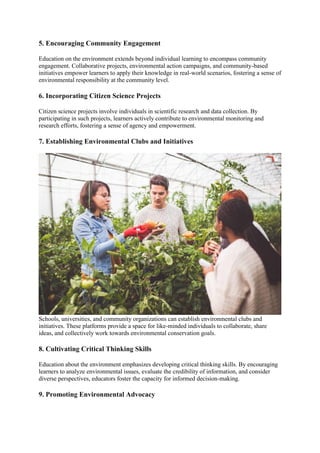 Environmental Education: Importance And Strategies | Enterprise Wired | PDF