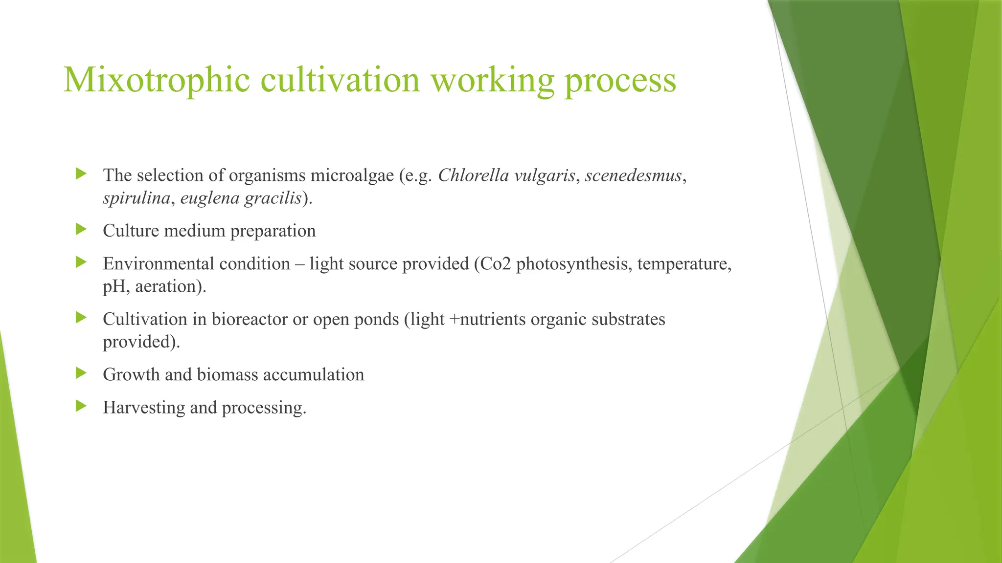 Raceway ponds - Mixotrophic and heterotrophic cultivation of microalgae ...