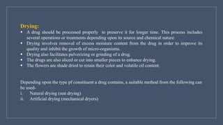 Cultivation and collection of drugs of natural origin | PDF