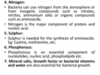 Cultivation and growth of bacteria | PPTX