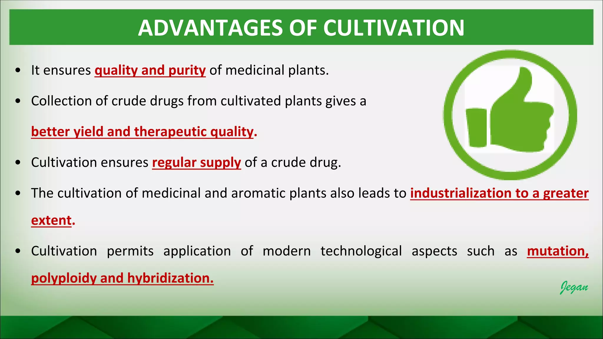 Cultivation,Collection, Processing and Storage of crude drugs | PDF