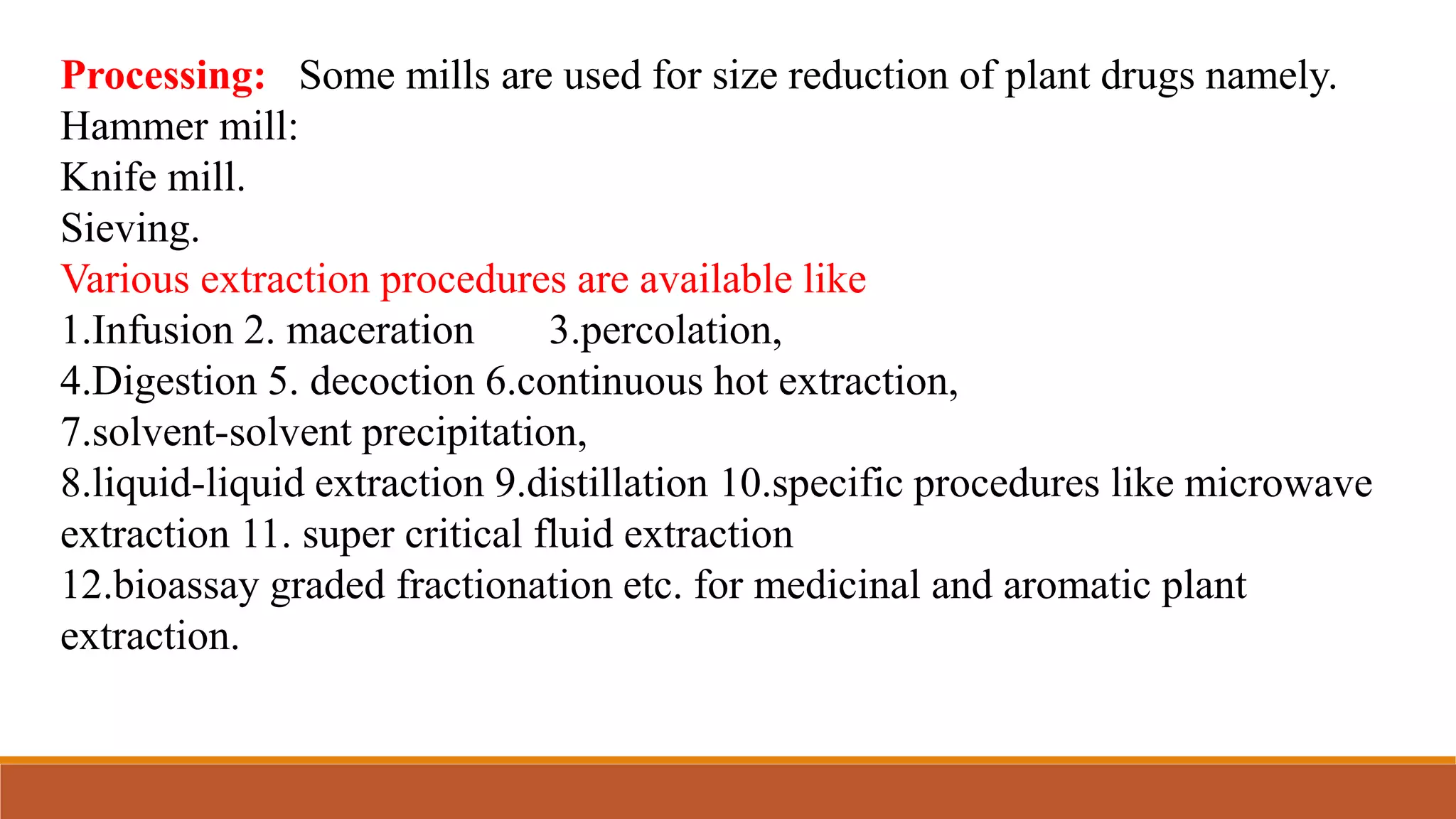 CULTIVATION, COLLECTION, PROCESSING AND STORAGE OF DRUGS OF NATURAL ...