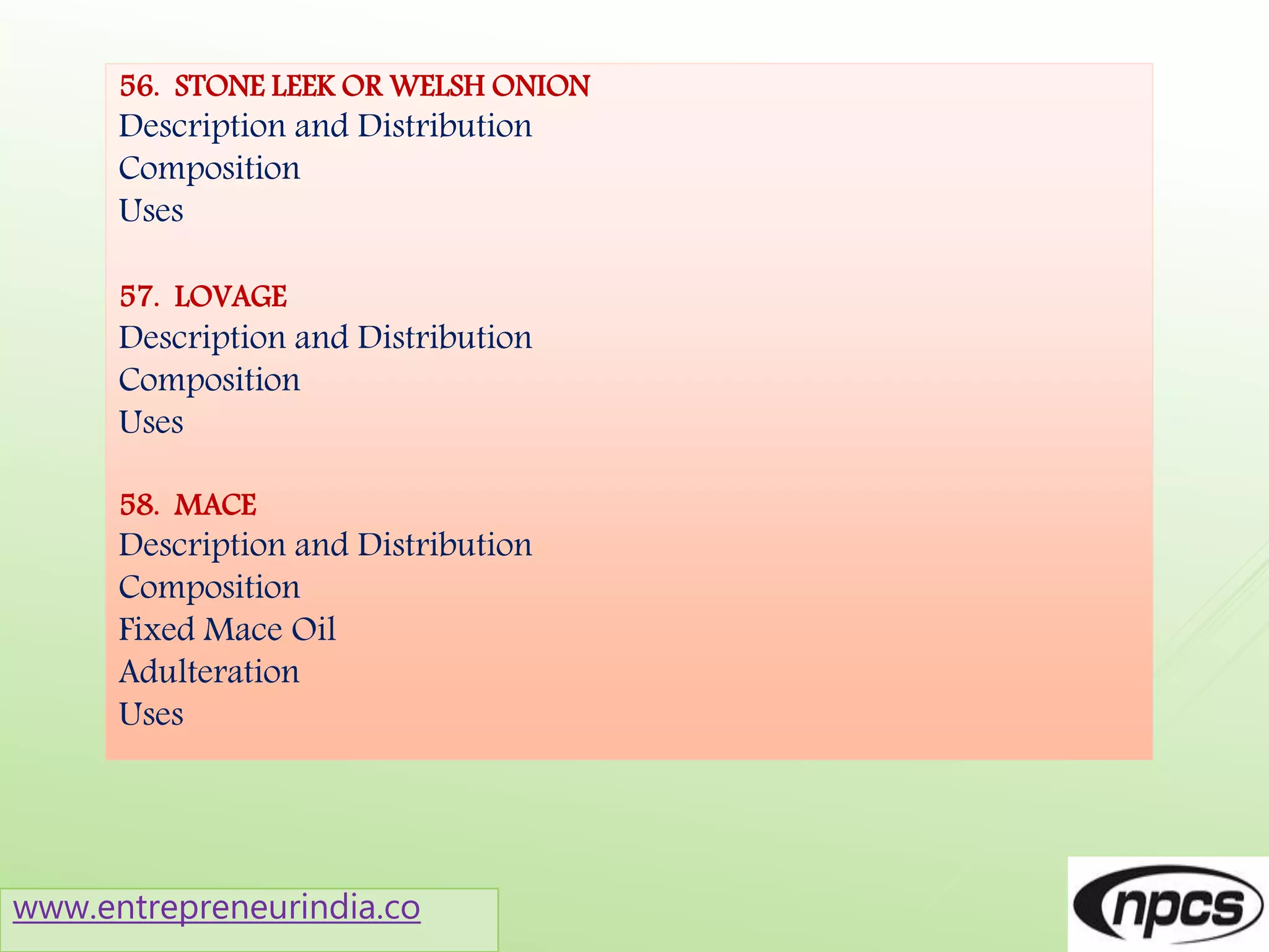 Cultivation, Growing, Processing and Extraction of Spice and Condiments ...