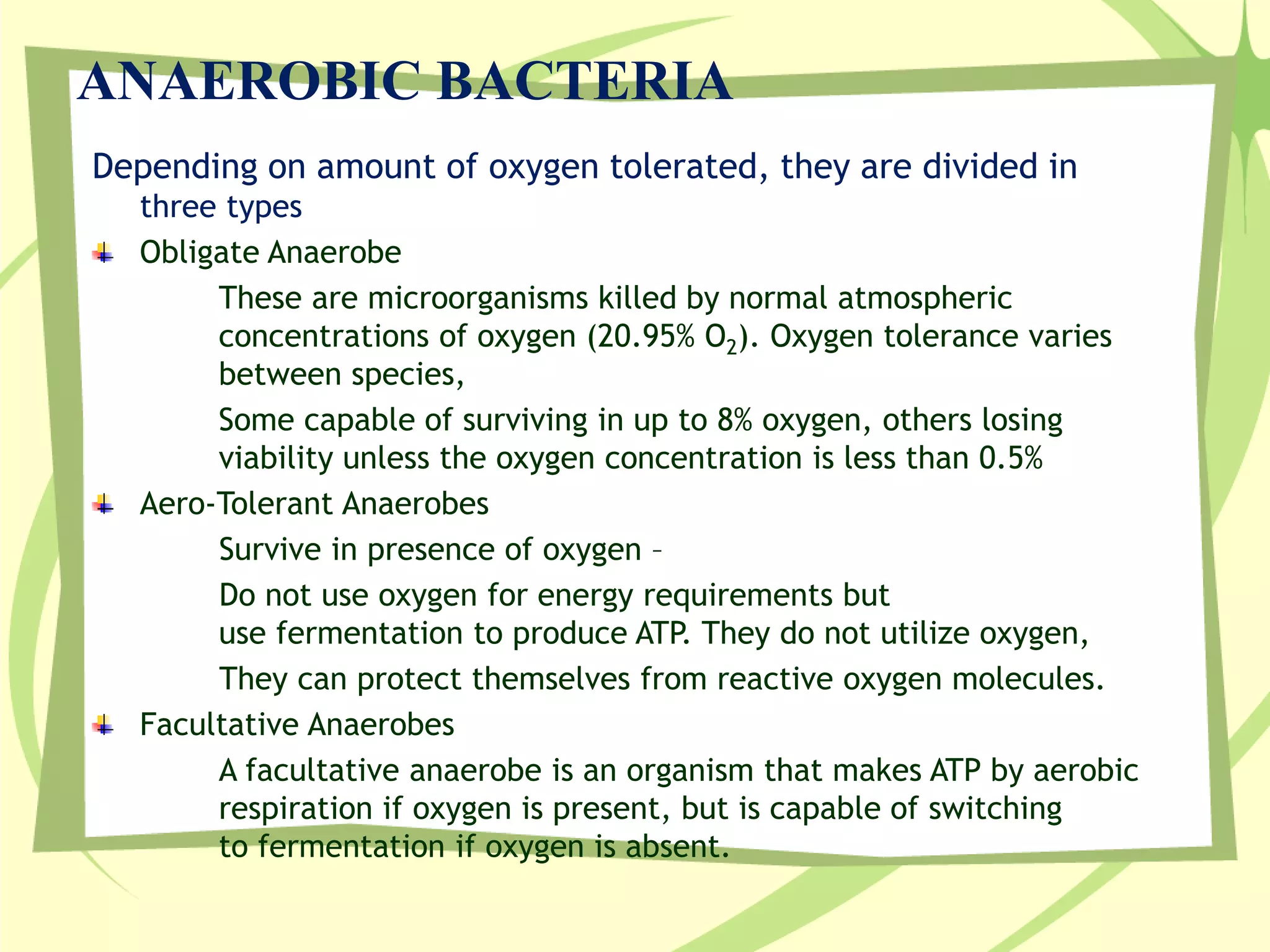 Cultivation of Anaerobic Bacteria | PPTX