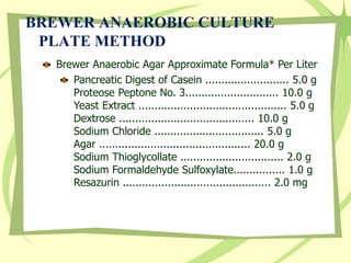 Cultivation of Anaerobic Bacteria | PPTX