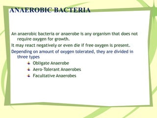 Cultivation of Anaerobic Bacteria | PPTX